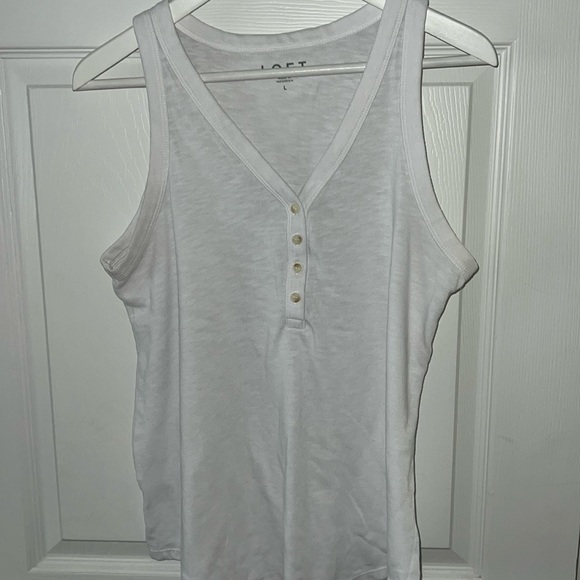 LOFT | Tops | Loft Button Tank | Poshmark